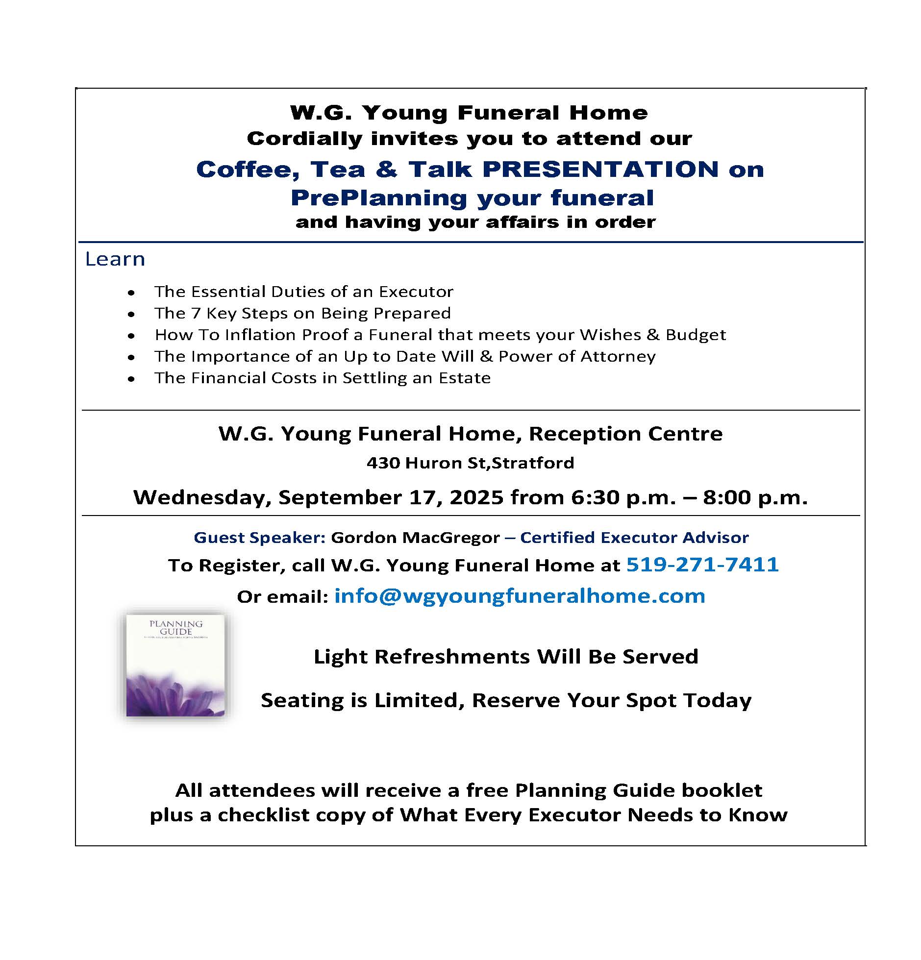 W. G. Young Funeral Home | Stratford, ON